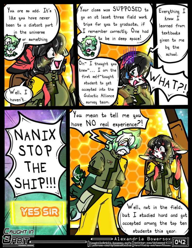 Caught in Orbit | A furry syfy comic by Alexandria Bowersox