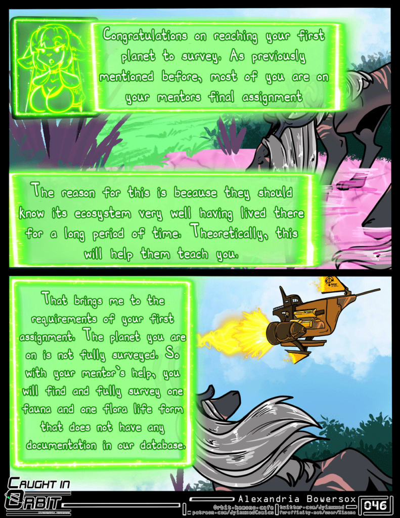 Caught in Orbit | A furry syfy comic by Alexandria Bowersox